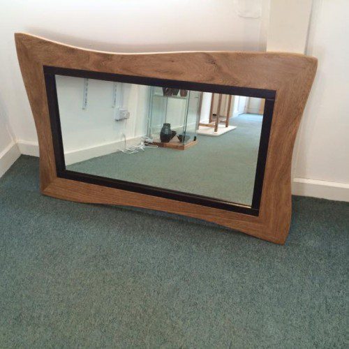 Curved Oak Mirror - Real Wood Studios